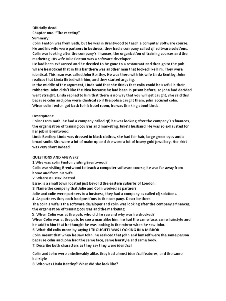 Chapter 1. Officialy Dead | PDF