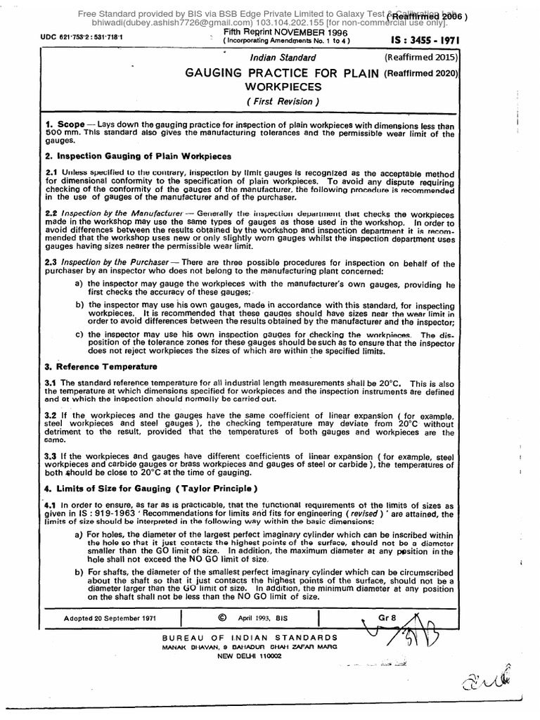 3455 1971 Reff2020 | Download Free PDF | Engineering Tolerance ...