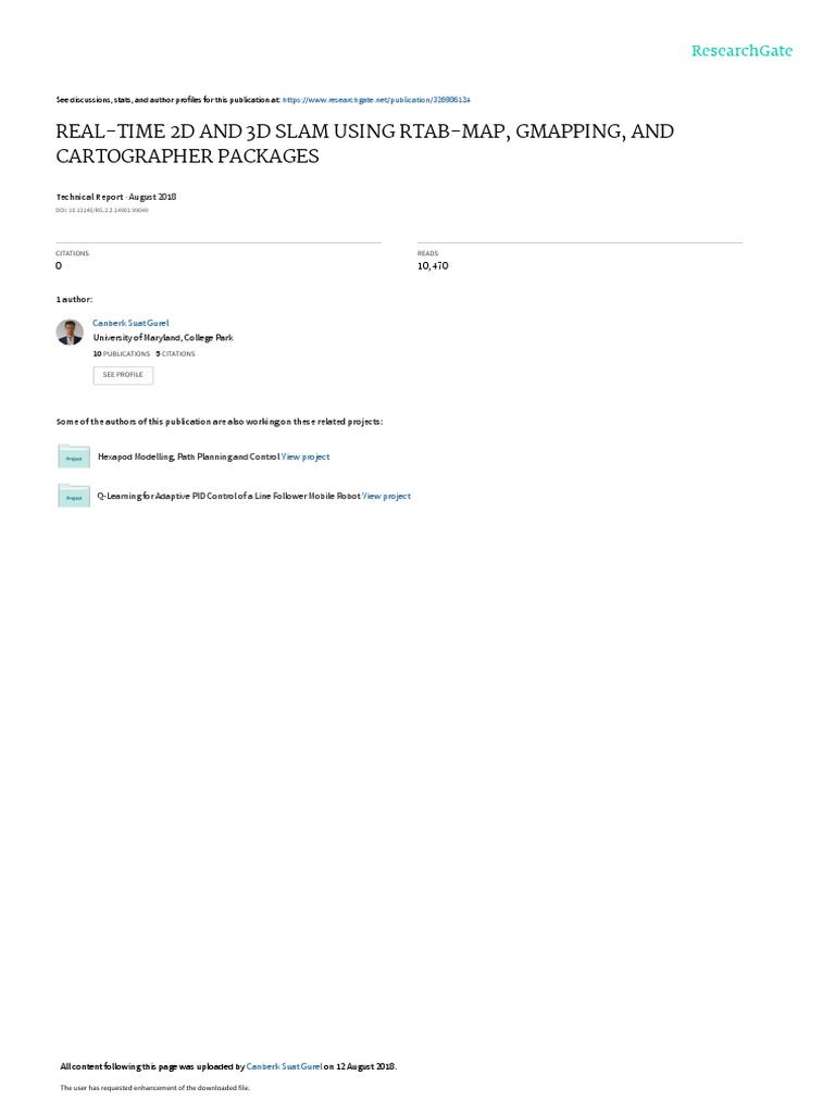 Real Time2Dand3DSLAM CanberkSuatGurelv3 | PDF | Kalman Filter ...