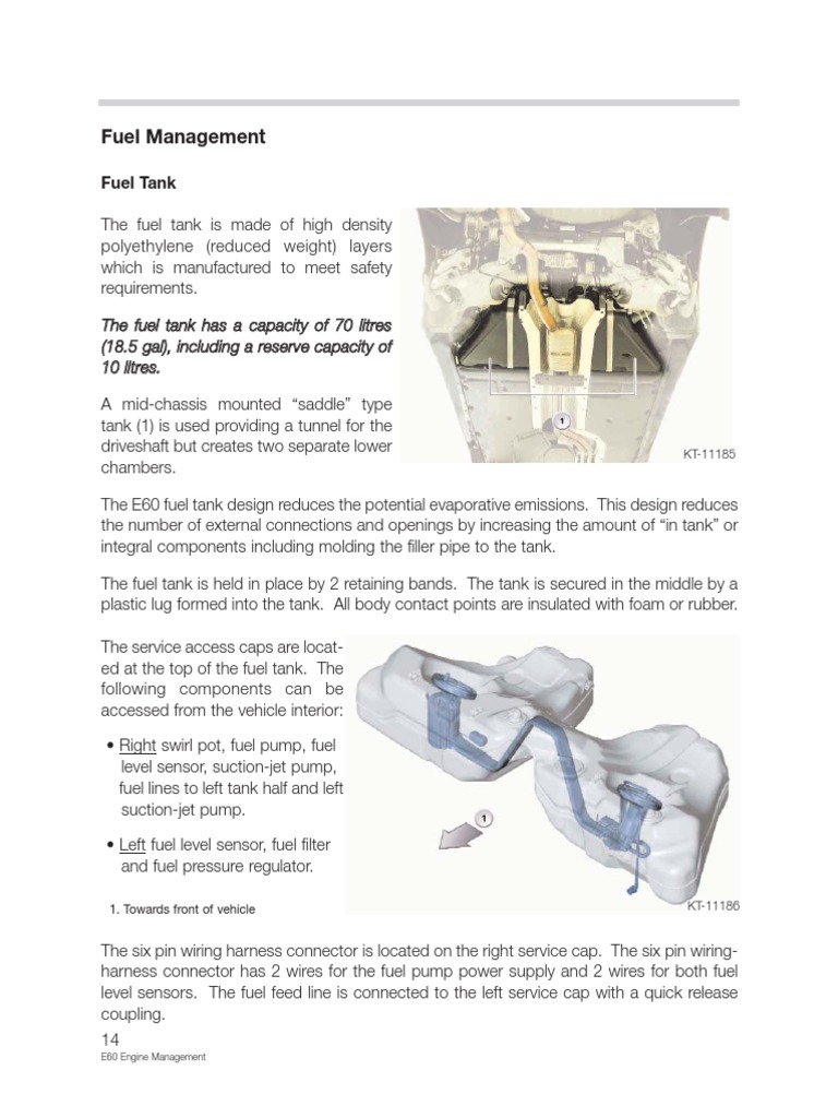 E60 Fuel Tank Schematic 2 | PDF | Pump | Machines