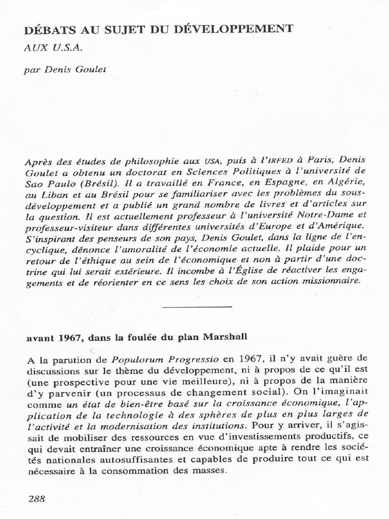 DENIS GOULET Developpement | PDF