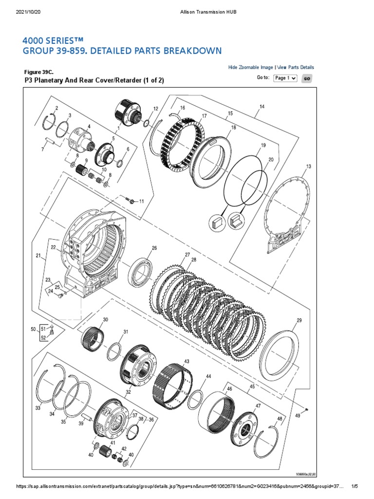 P3 Planetary and Rear Cover-Retarder - Straight 7 6-T Tachograph One ...