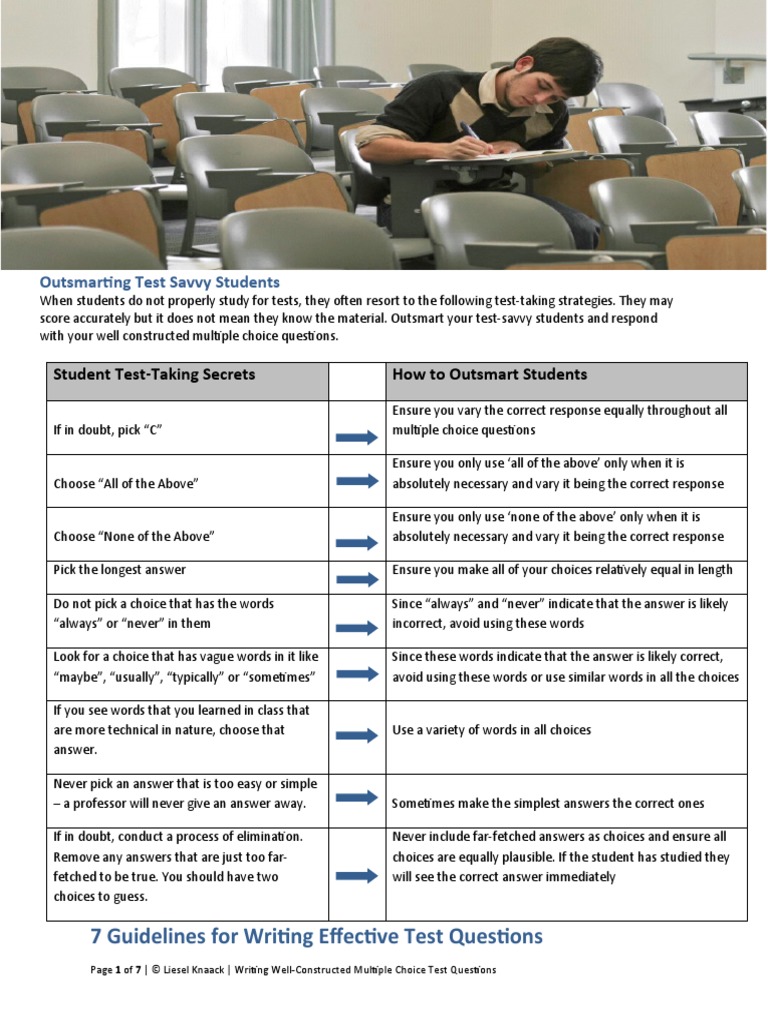Learner Test Taking Secrets and How To Outsmart Them | PDF | Multiple ...