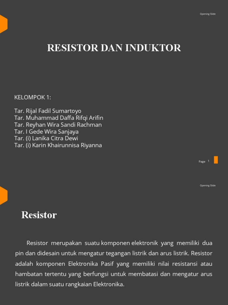 1 Resistor Induktor | PDF | Teknologi & Rekayasa