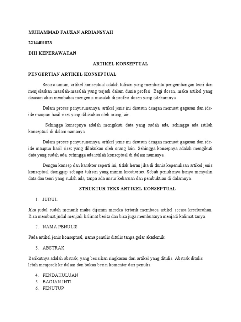 Artikel Konseptual dan Wirausaha | PDF