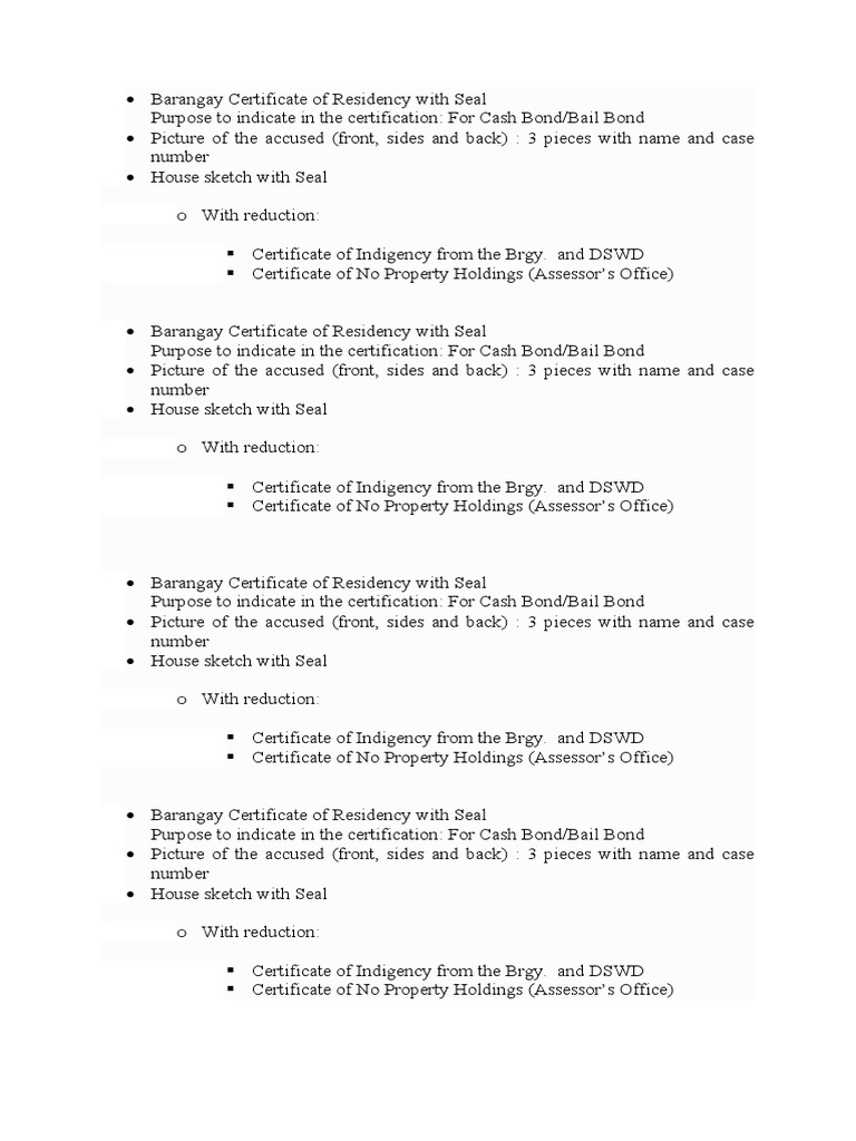 Requirements For Bail | PDF