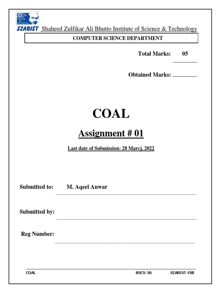 3 COAL Assignment 1 | PDF | Technology & Engineering