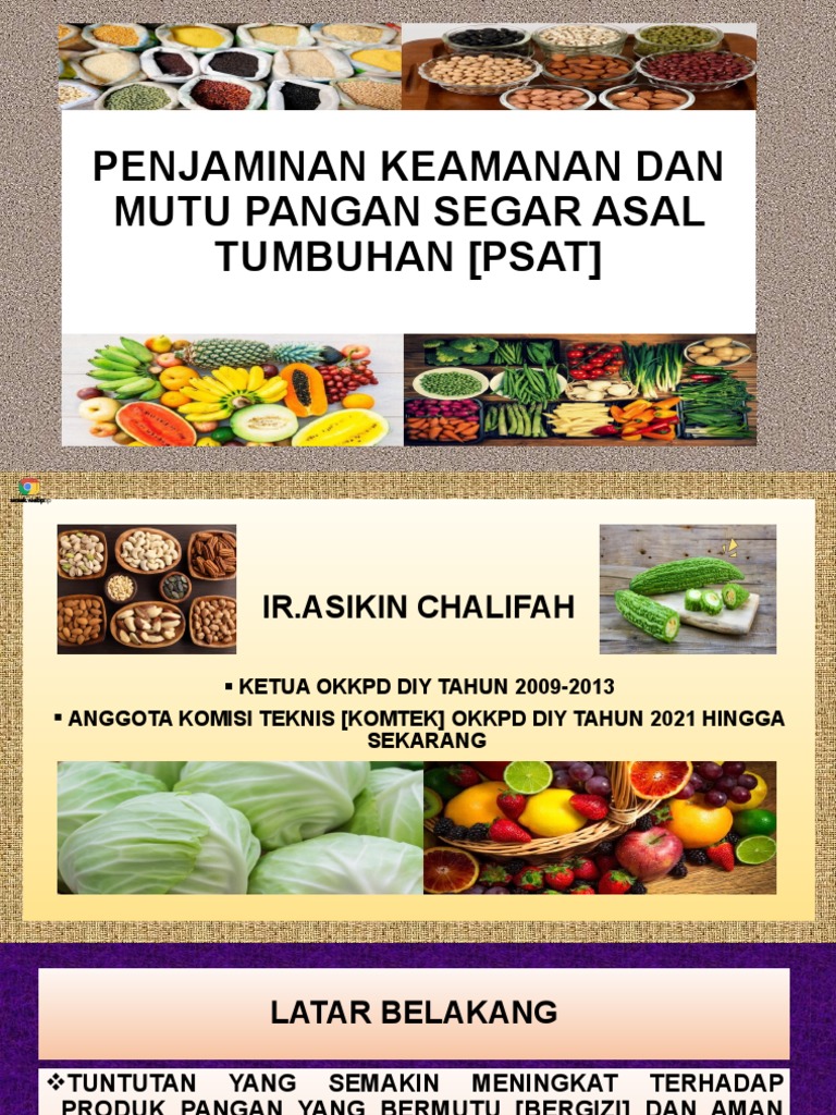 Keamanan dan Mutu Pangan Segar Tumbuhan | PDF