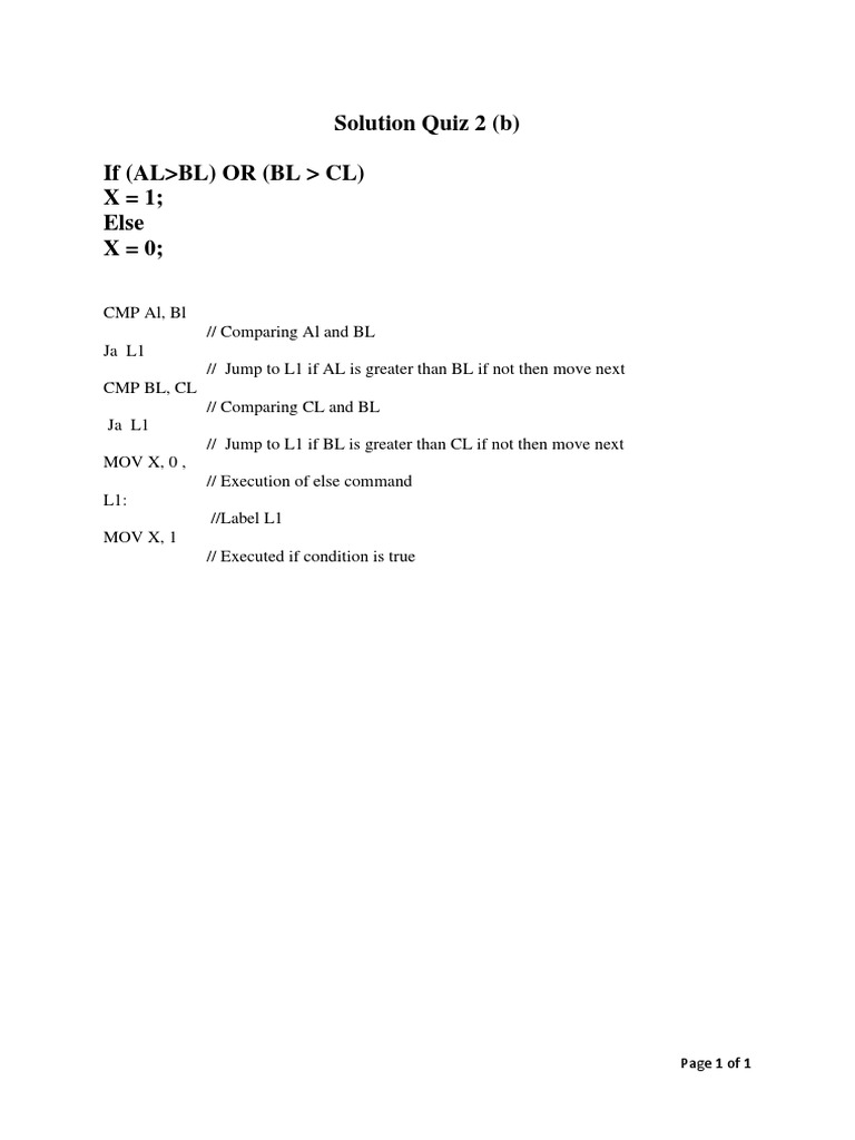 3 Solution Quiz 2 COAL | PDF