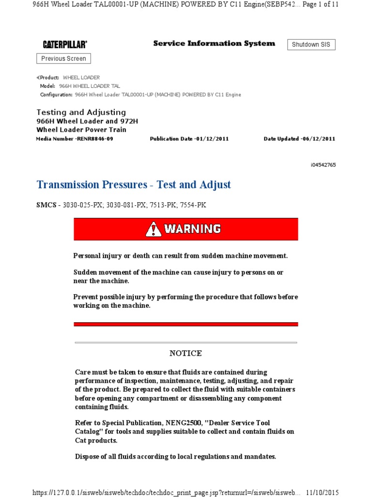 Techdoc Print Page TEST TRANSMISSION | PDF | Clutch | Valve