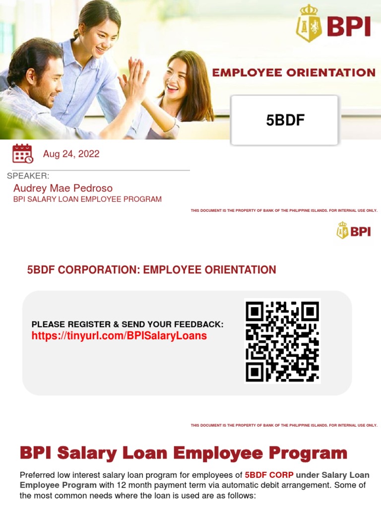 5BDF Orientation Deck | PDF | Loans | Credit