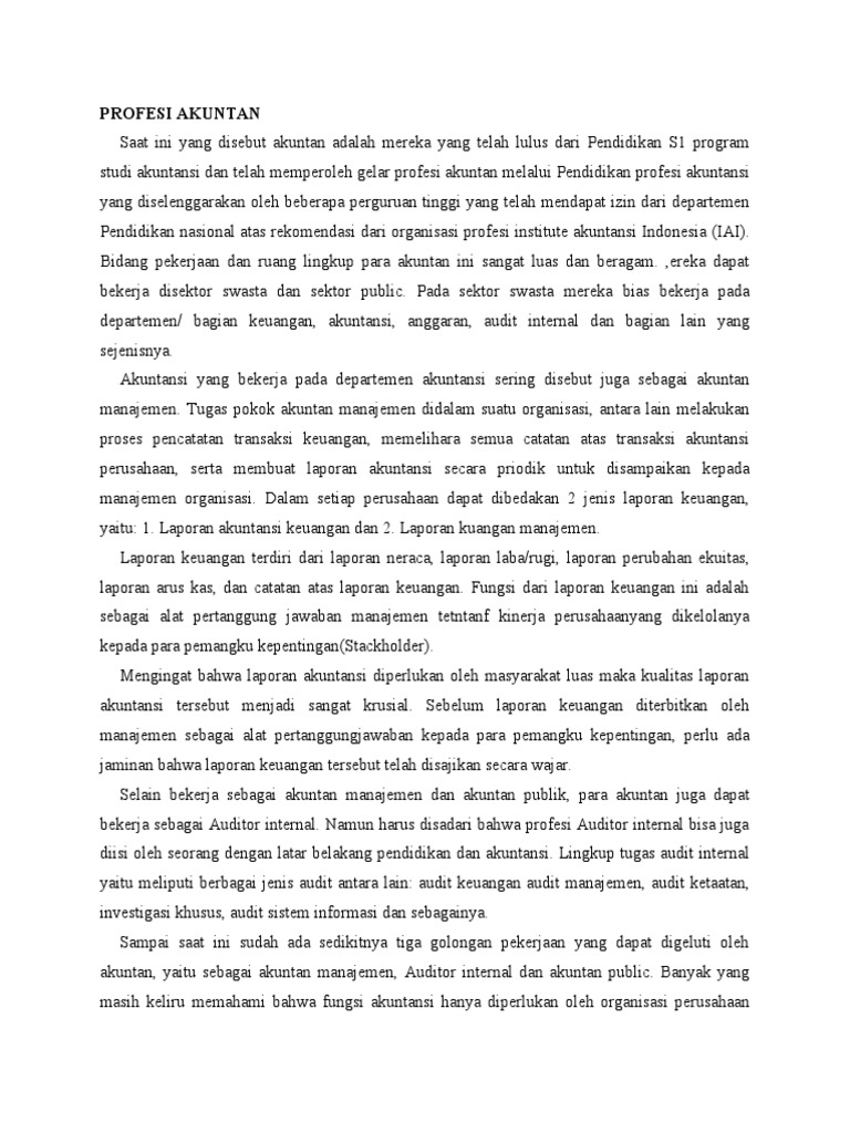 Profesi Akuntan | PDF