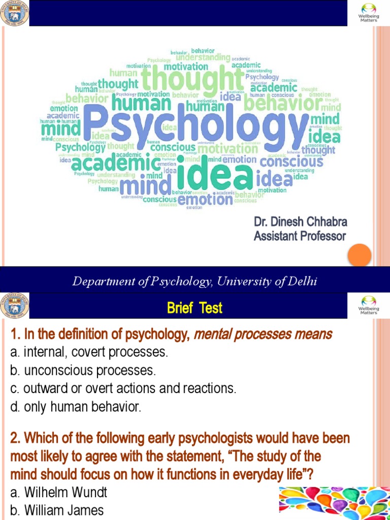 1 Introduction To Psychology | PDF | Psychology | Goal