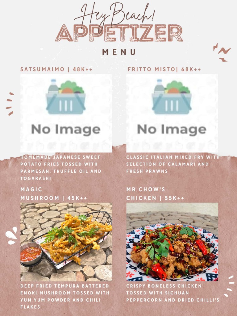 Hey Beach Summa Recon Menu | PDF