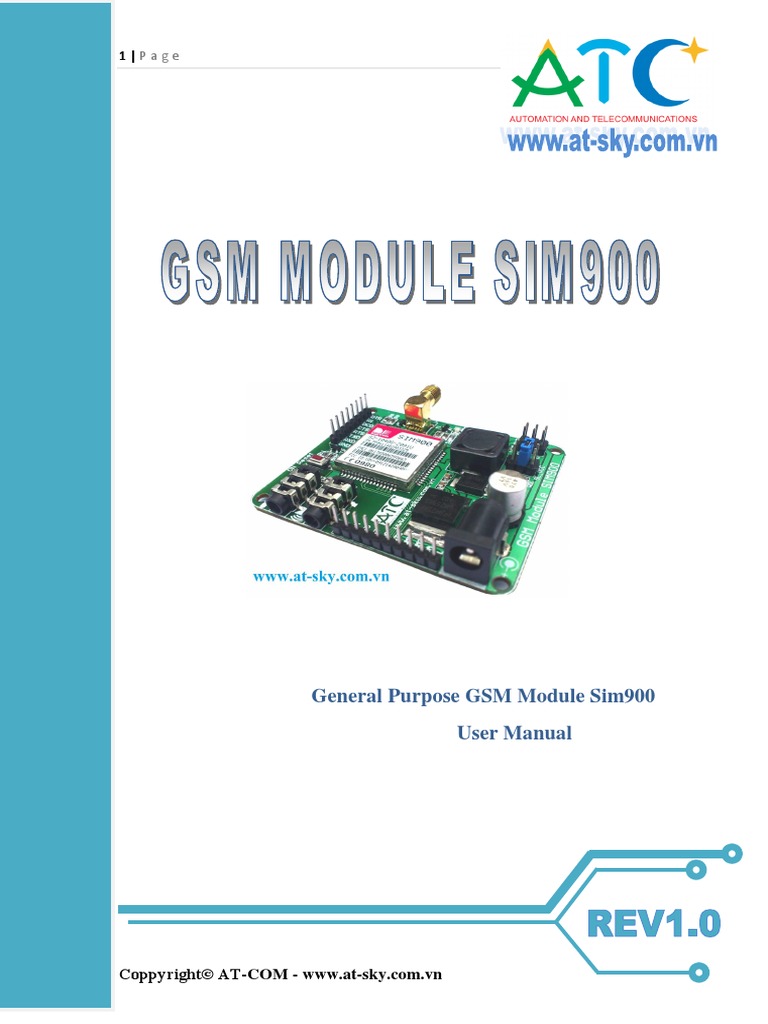 5-Hướng Dẫn Sử Dụng GSM Module SIM900 | PDF