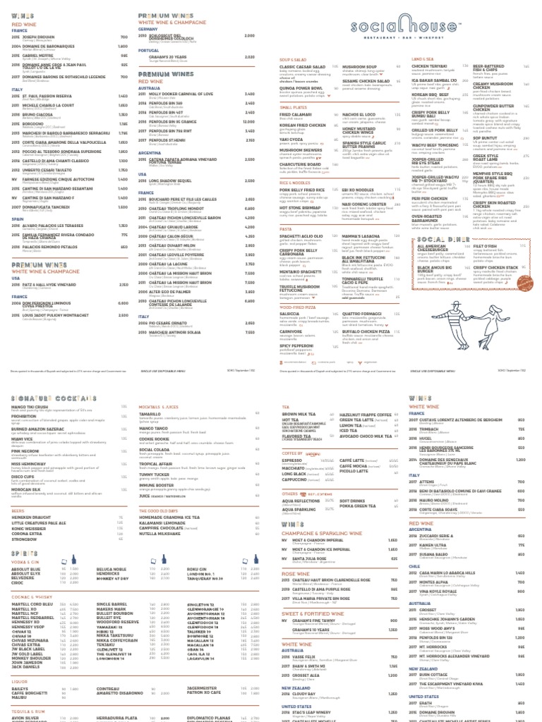 Social House Menu 2021 | Download Free PDF | Sauce | Foods