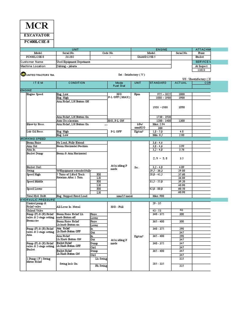 MCR PC 400 SN J31202 | Download Free PDF | Tractor | Valve