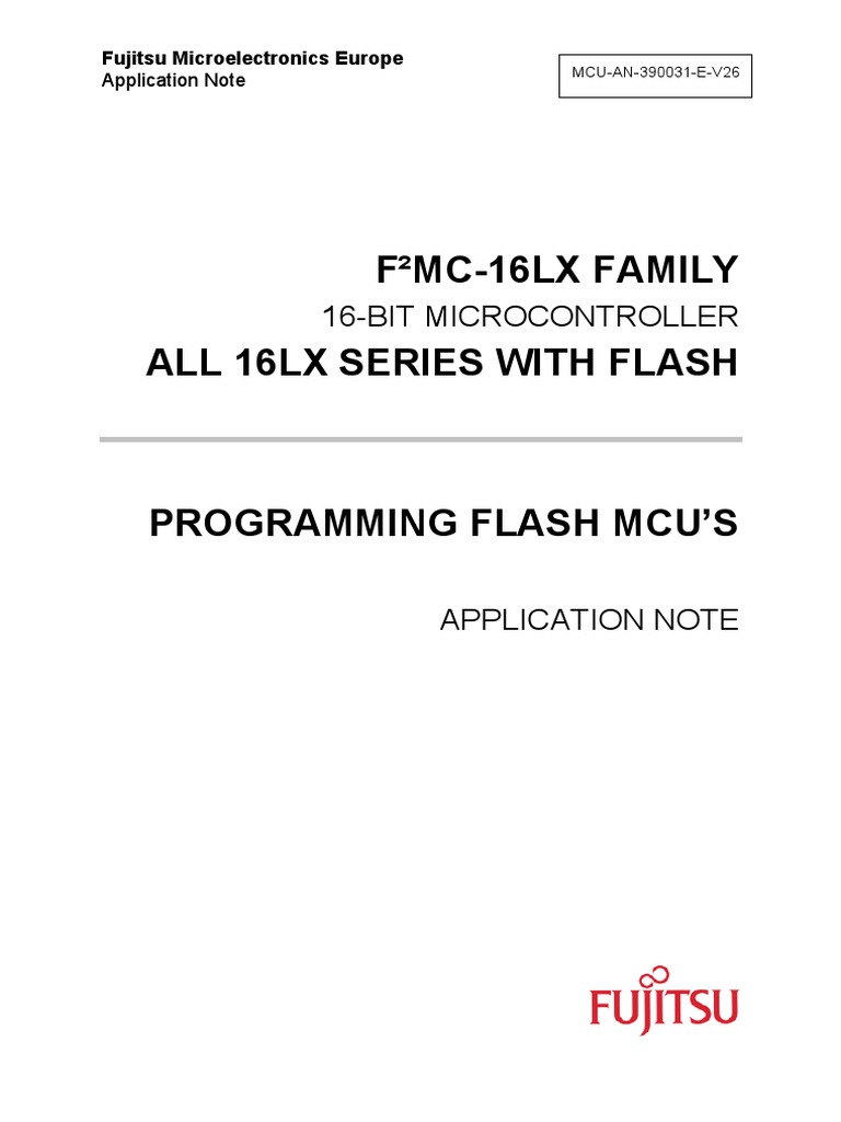 F Mc-16Lx Family All 16Lx Series With Flash: 16-Bit Microcontroller ...