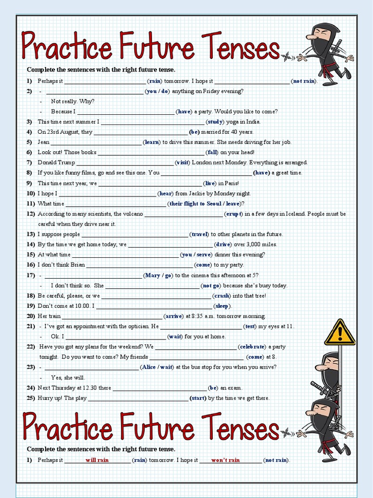 b1 Future Verb Tenses Practice Grammar Drills Grammar Guides ...