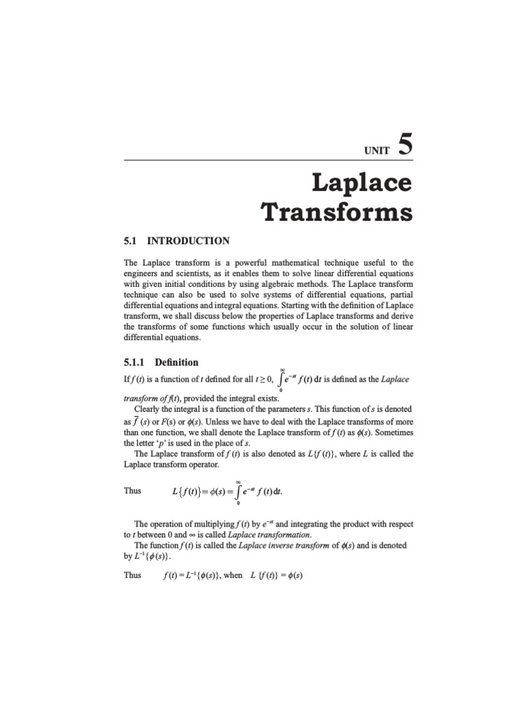 An Introduction to Laplace Transforms: Properties, Transforms of ... An Introduction to Laplace Transforms: Properties, Transforms of ...