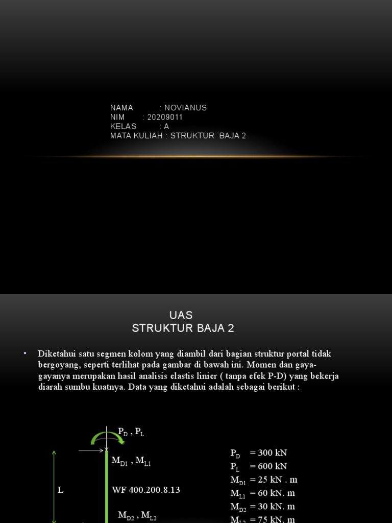 Novianus (20209011) Tugas Akhir Struktur Baja 2 | PDF