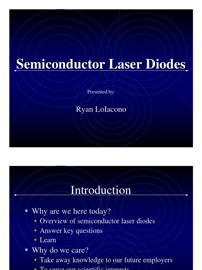Semiconductor Laser Diodes Pdf Laser Laser Diode