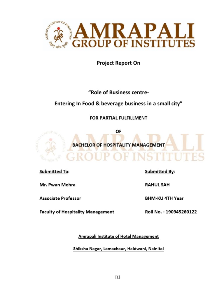 Hotel Management Assignment | PDF | Business | Restaurants