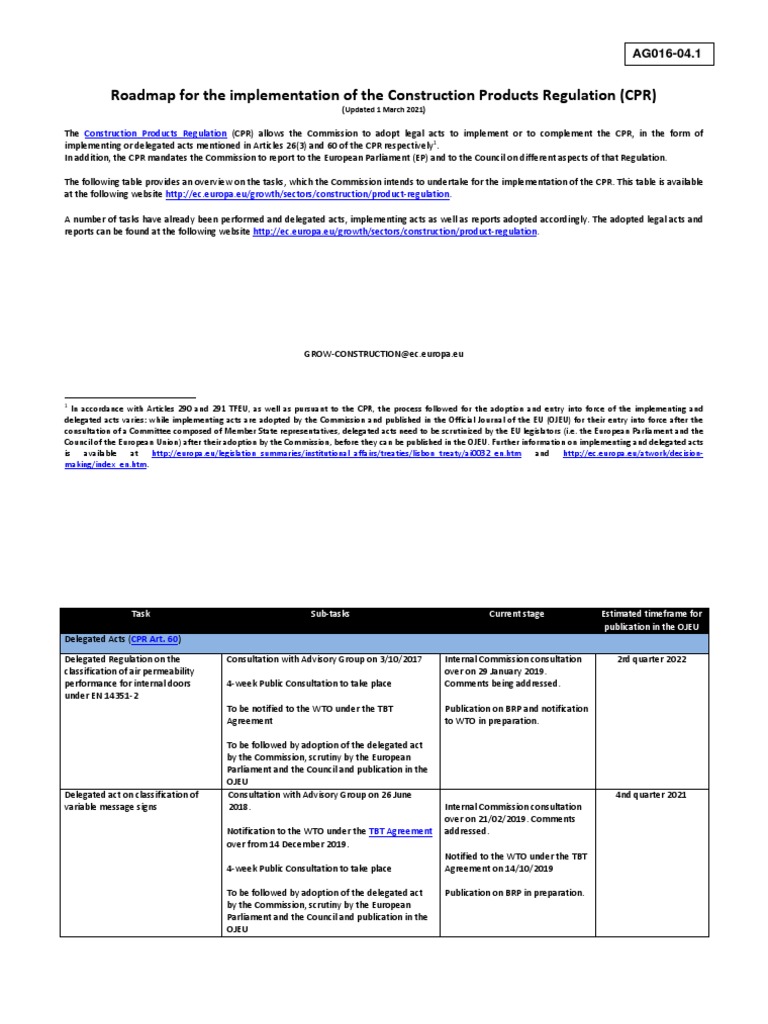 CPR Roadmap | PDF | European Union | Government