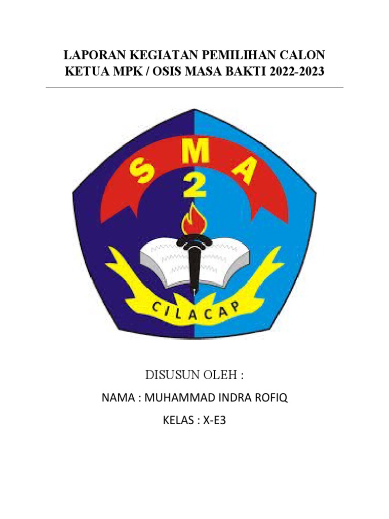 Laporan Kegiatan Pemilihan Calon Ketua MPK | PDF