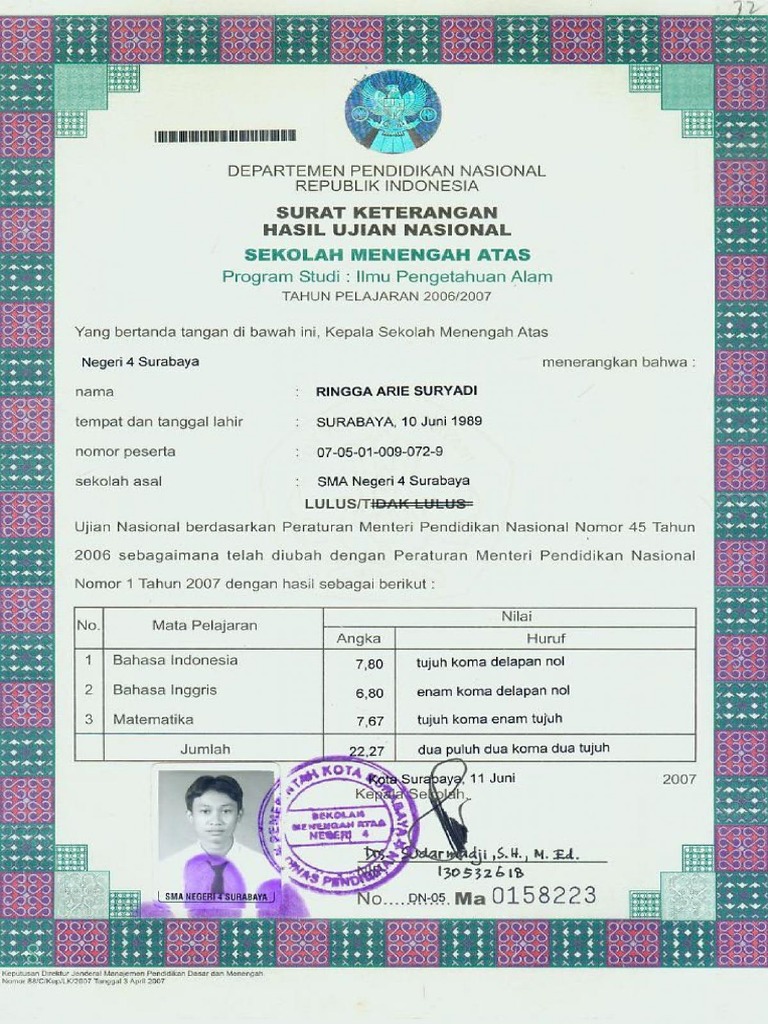 Ijazah Sma | PDF
