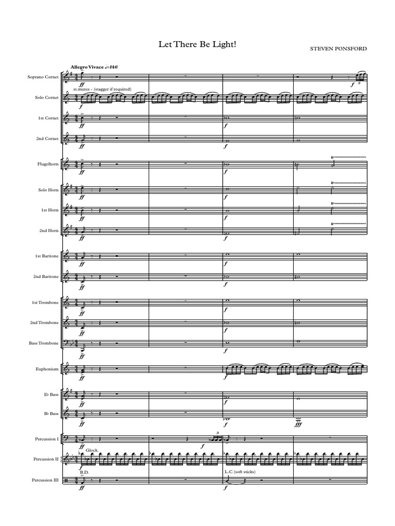Let There Be Light! - Score and Parts | PDF