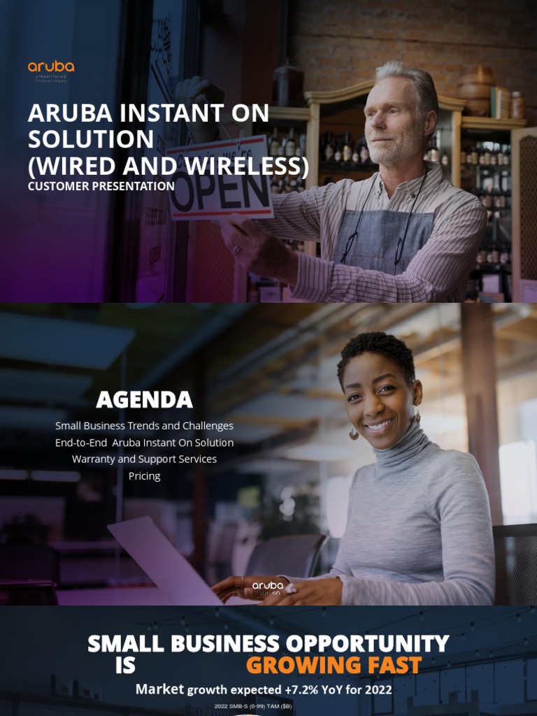 Aruba Instant On Solution - Customer Presentation 1430 | PDF | Wi Fi | Ieee 802.11