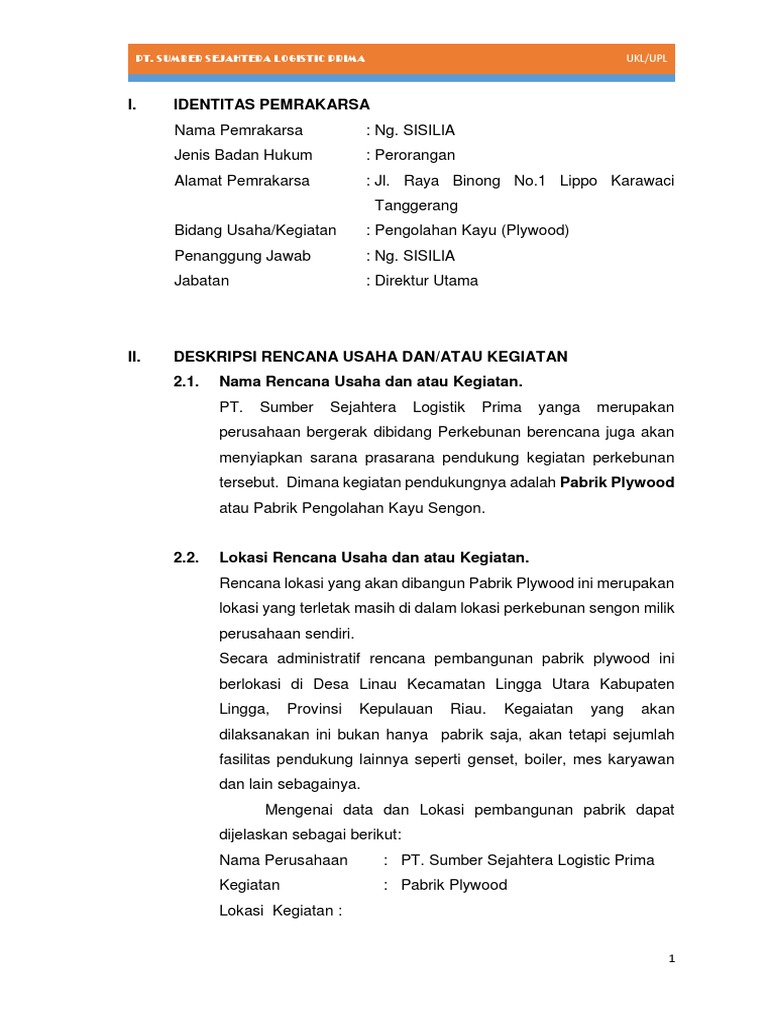 Ukl Upl Pabrik | PDF