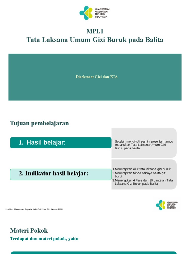 MPI 1 Tatalaksana Umum Gizi Buruk | PDF