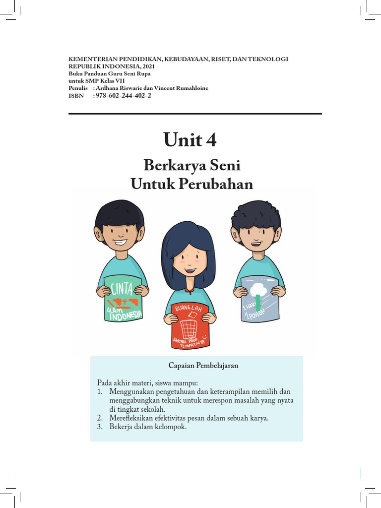 Buku Guru Seni Rupa - Buku Panduan Guru Seni Rupa Unit 4 - Fase D | PDF