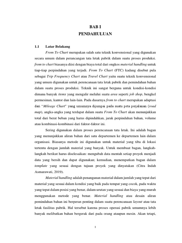 Optimasi Tata Letak Pabrik dengan From To Chart | PDF