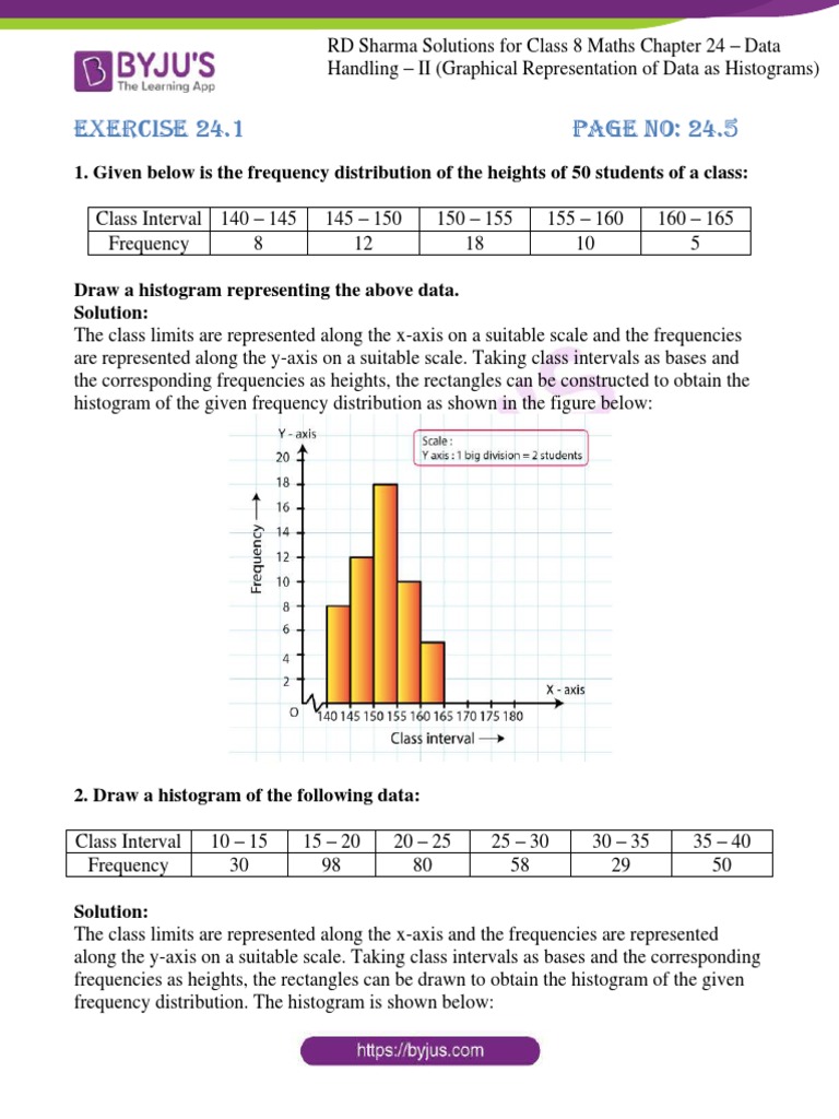 Class 8 Maths: Data Handling | PDF | Histogram