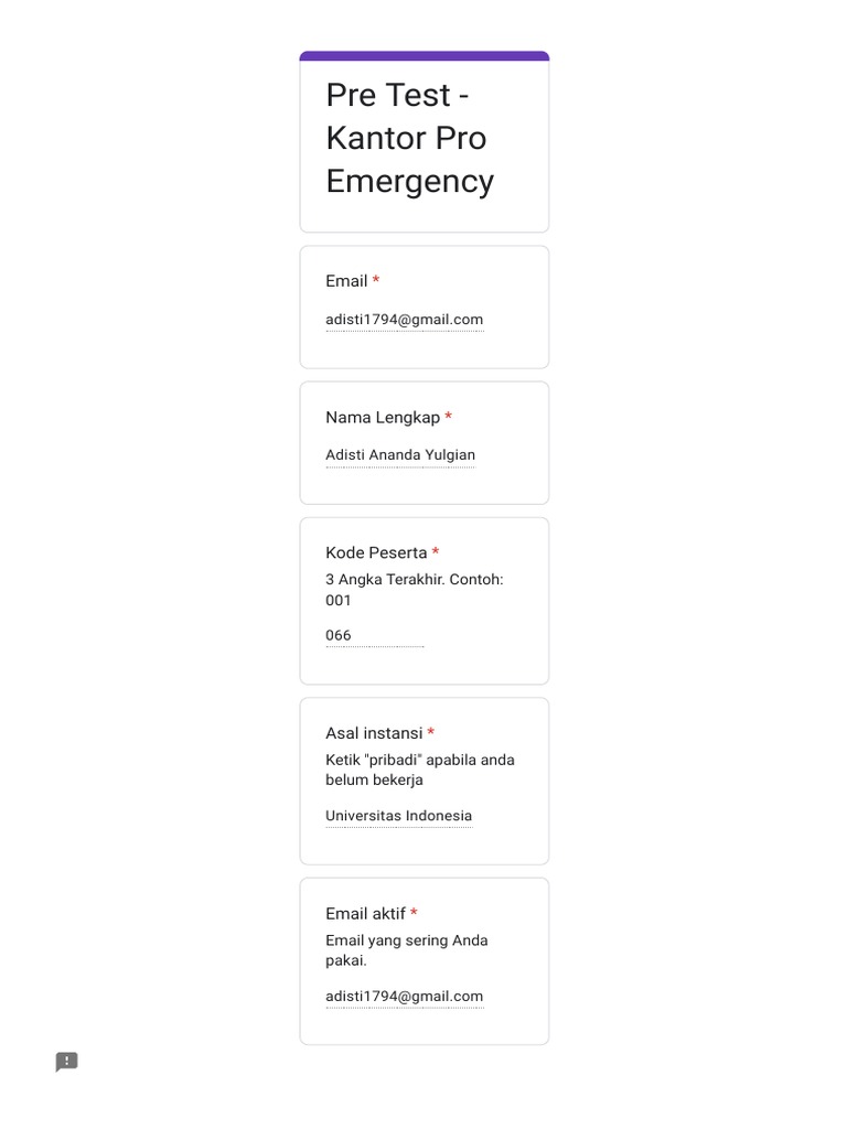 Pre+Test+ +Kantor+Pro+Emergency 1670977143877 | PDF