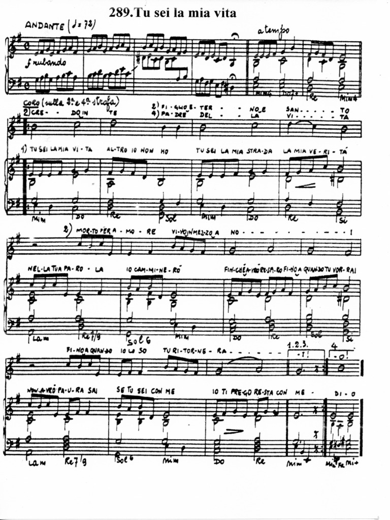 Tu Sei La Mia Vita Sequeri | PDF