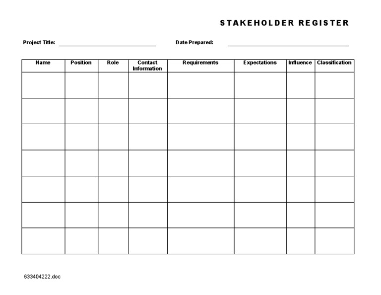 1.02 Stakeholder Register | PDF