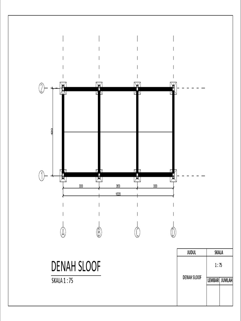 Denah Sloof: SKALA 1: 75 | PDF