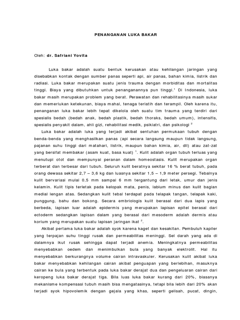 Penanganan Luka Bakar | PDF