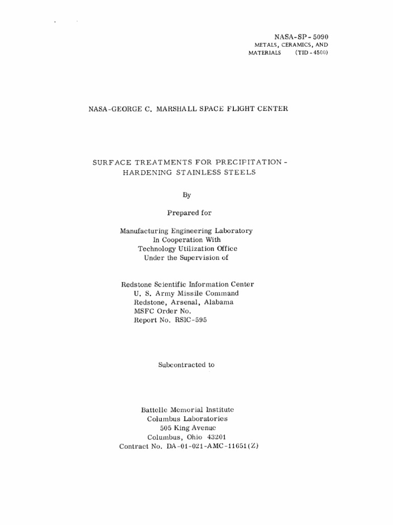 Surface Treatments For Precifitation-Hardening Stainless Steels | PDF ...