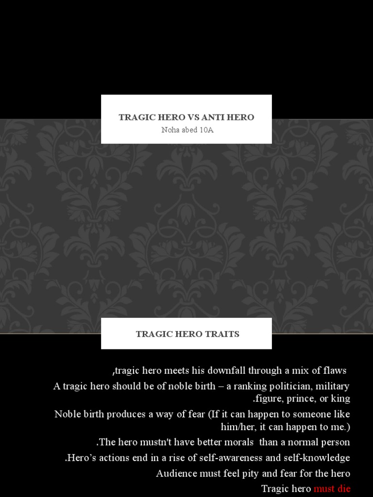Tragic Hero Vs Anti Hero | PDF | Hero