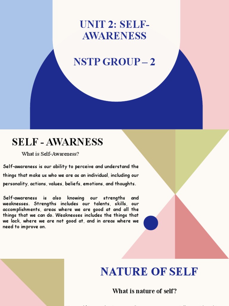 Group 2 - Self-Awareness | Download Free PDF | Self Awareness | Philosophy Of Self