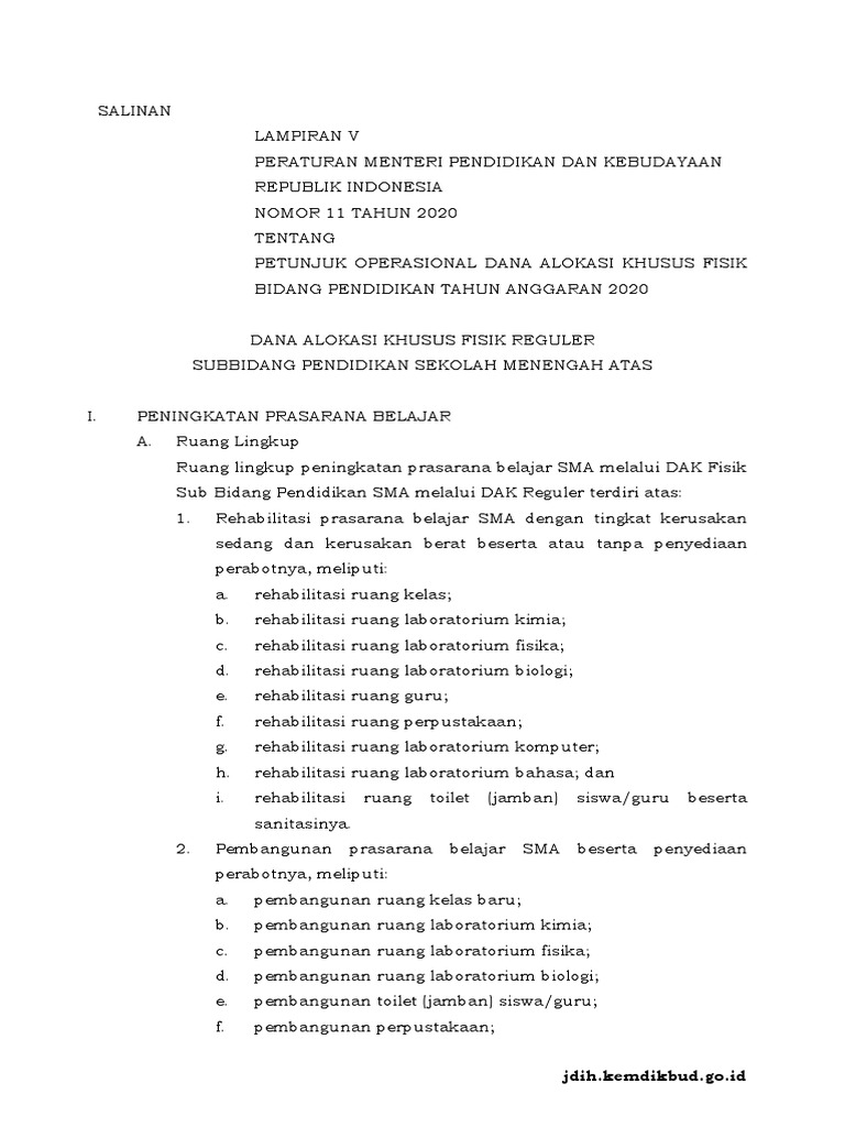 Lampiran V - Fisik, Alat Ipa, Tik, Med, Pjok, Senbud | PDF
