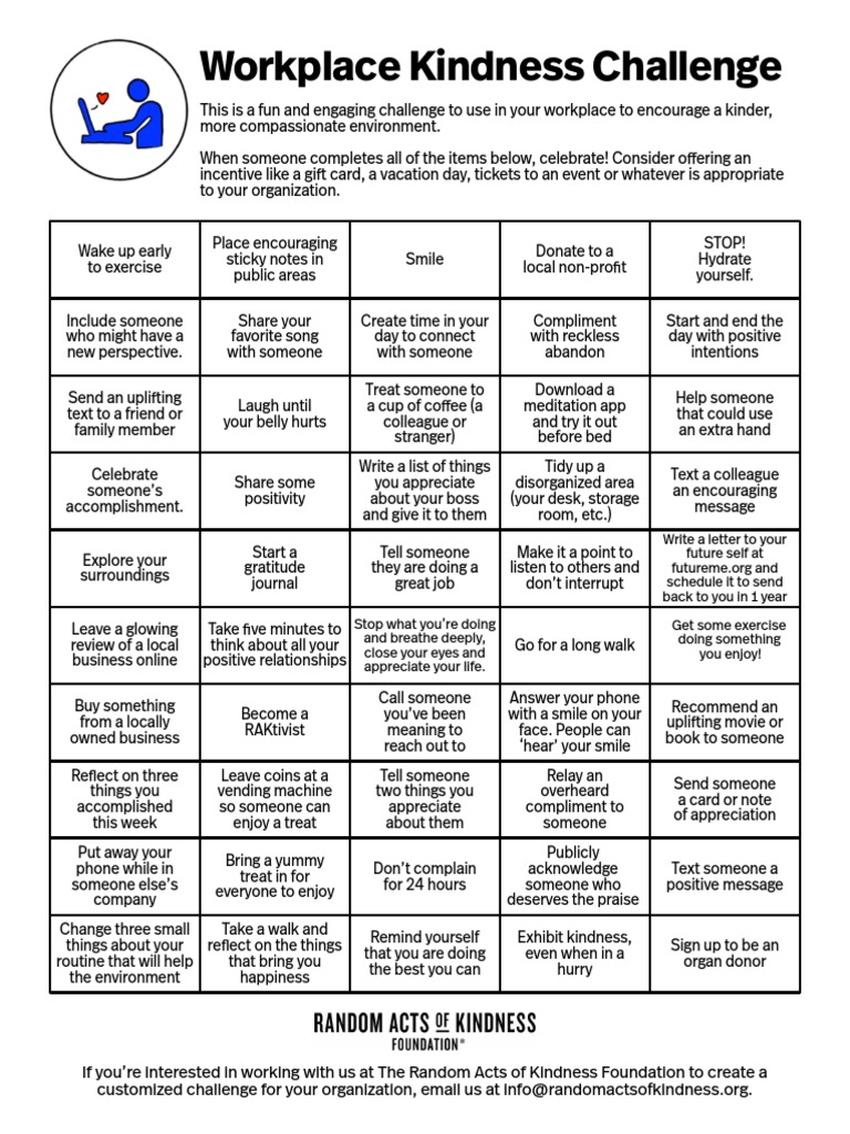 Workplace Kindness Challenge Guide | PDF