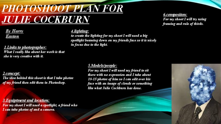 Photoshoot Plan For Julie Cockburn | PDF