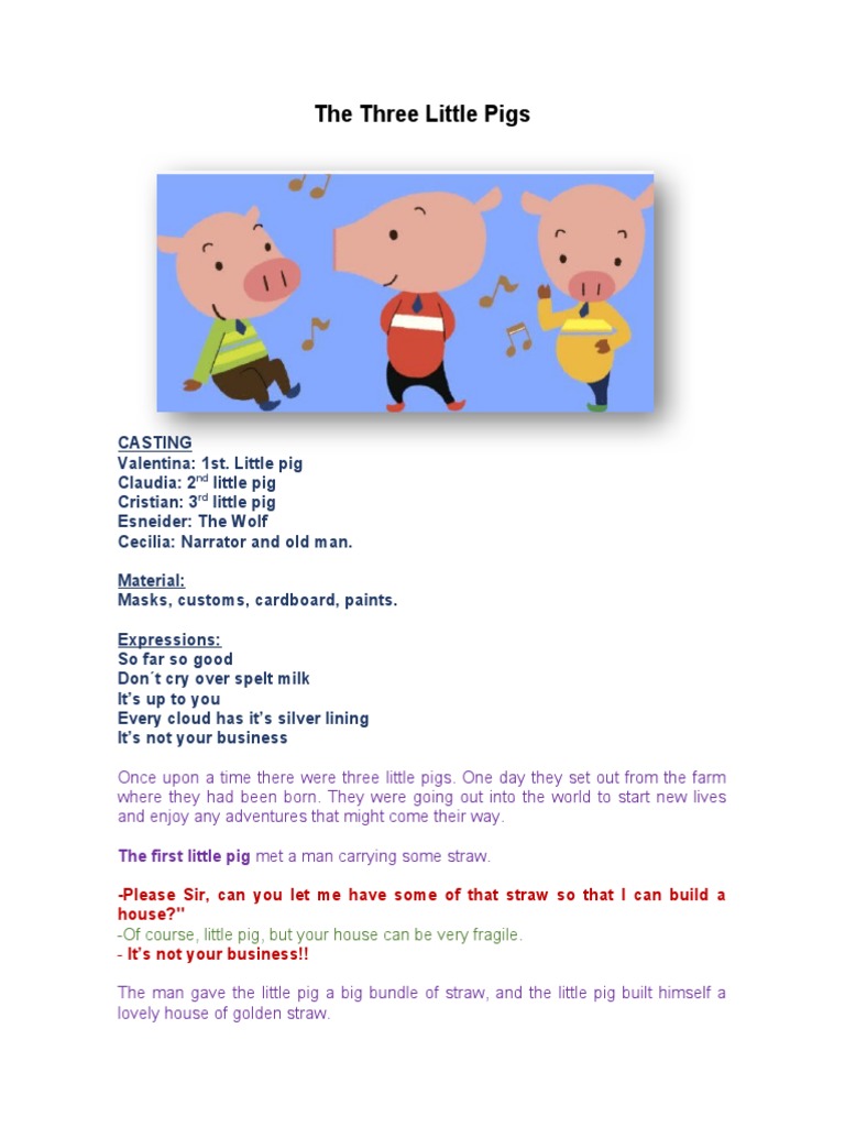 The Three Little Pigs - Group No. 2 | PDF