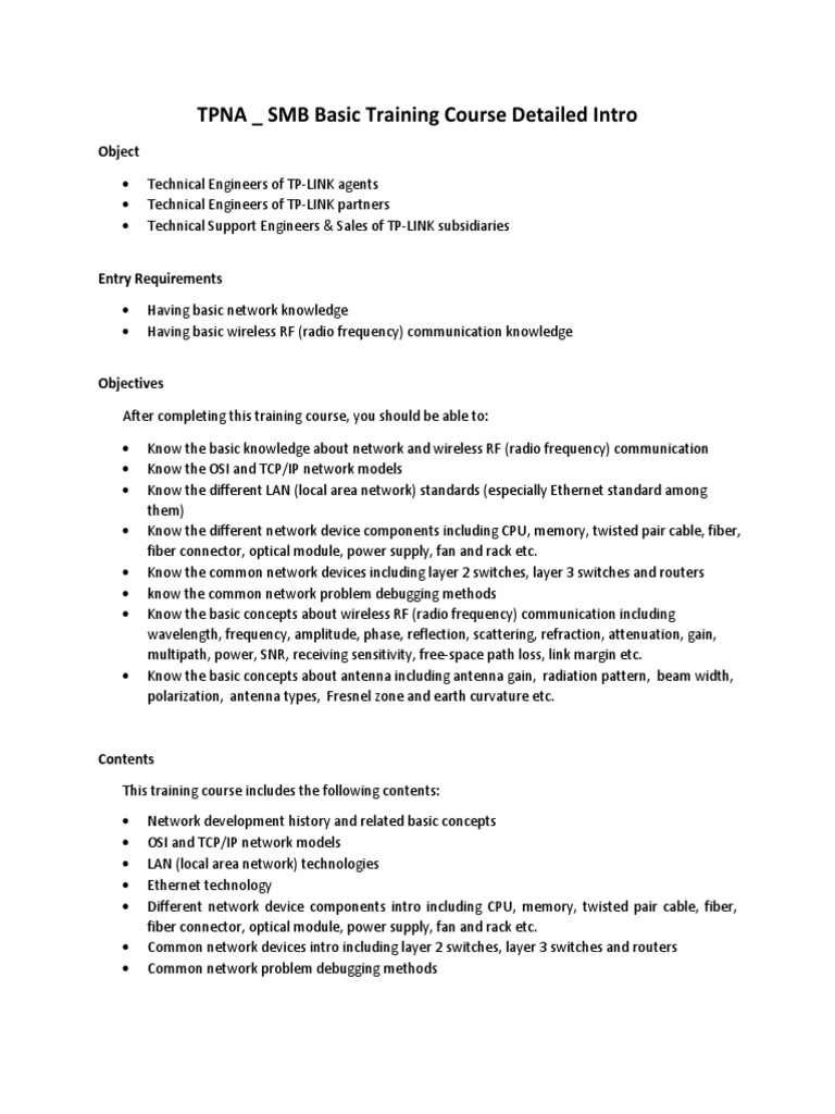 Tpna SMB Basic | PDF